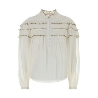 Isabel Marant Camicetta Doane con volant - - Blouses & Shirts - Damen - Wei&szlig; - S