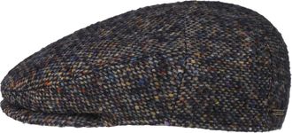 Stetson Colour Spots Driver Flatcap Tweed Multicolour Made in EU Herren Herbst Winter dunkelblau 61 cm