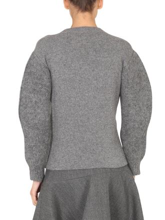Jil Sander Wool Jersey Crossbar Design Sweater - Gray