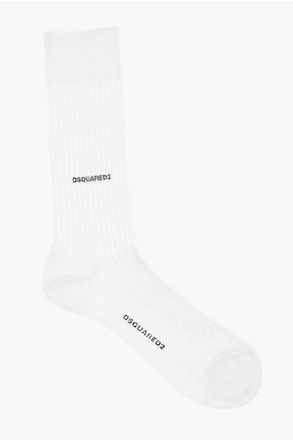 Dsquared2 Long Ribbed Socks With Contrasting Logo size 40