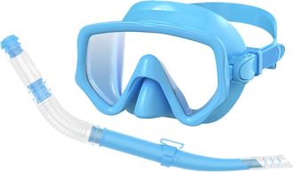 Generico Scuba Schnorchel-, Schnorchel- und Taucherbrille, breiter Panoramablick, Anti-Schwimmbrille f&uuml;r Erwachsene, Silikon-Schwimmausr&uuml;stung f&uuml;r Wassersport-