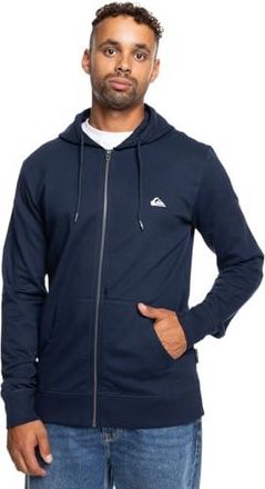 Quiksilver Homme Basic Hood Zip Young Mens Sweatshirt, Navy Blazer, L EU