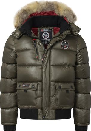 Geographical Norway Herren Winterjacke Bugs Kaki -XXL - mit UD Beanie