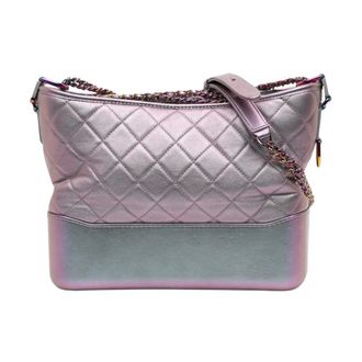 Chanel Sac Hobo matelass&eacute; vintage doccasion avec bandouli&egrave;re cha&icirc;ne - Femme - Pre-owned - Violet - Taille: ONE Size