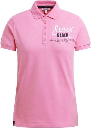 soccx Poloshirt mit Puff-Print
