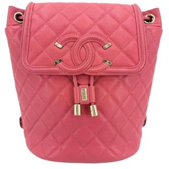 Chanel Pre-owned Matelass&eacute; Rucksack - - Pre-owned - Damen - Rosa - ONE SIZE