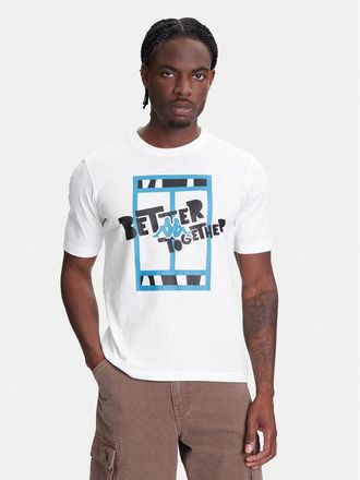 Kappa T-Shirt 351U8JW 001 Wei&szlig; Regular Fit