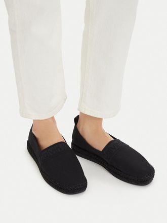 Calvin Klein Espadrilles Calvin Klein Oblique Espadrille Webbing HW0HW02934 Schwarz