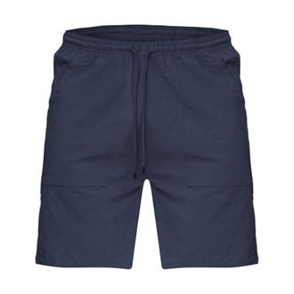 Generic Short De Sport Homme - Short Homme Coton Lin Couleur Unie Pantalon De Surv&ecirc;tement Confort Pantalon Courte Cordon De Serrage Trousers Taille Elastique 