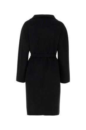 Max Mara Womens Black Cashmere Lilia Coat 004 Exterior: Cappotti