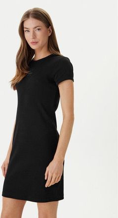 Calvin Klein Jeans Kleid f&uuml;r den Alltag Monologo Baby LV047F241G Schwarz Slim Fit