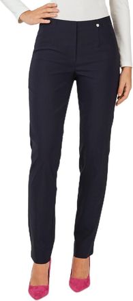 Robell Style Marie - Stoffhose Damen high Waist - Damenhose Power Stretch - Bengaline Stoff Hose mit Schlitz am Saum - Bitte eine Gr&ouml;&szlig;e Kleiner bestellen - S