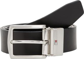 Tommy Hilfiger Ceinture Homme Denton 3,5 cm Réversible, Multicolore (Space Blue/Arctic Spruce), 100 cm