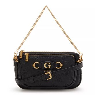 Guess Crossbody Bags - Guess Izzy Peony Schwarze Handtasche HWPD92-9710-B - Gr. unisize - in Schwarz - f&uuml;r Damen