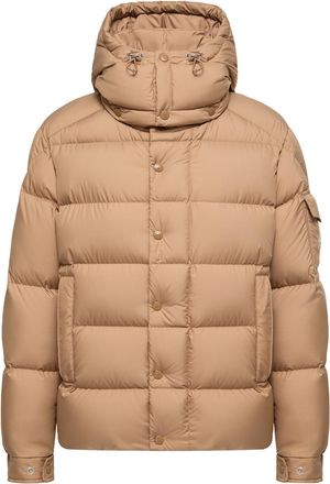 Moncler Moncler Doudoune Courte &Agrave; Capuche Maya 70, Femme, Beige, Taille: 00