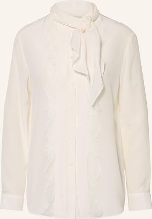 Max Mara Weekend Max Mara Seidenbluse Legume Mit Abnehmbarer Schluppe Und Spitze weiss