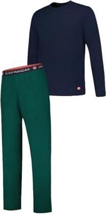 Le Slip Fran&ccedil;ais Ensemble Pyjama t-Shirt Manches Longues et Pantalon en Coton 100% Made in France