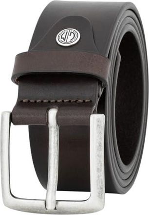 Lindenmann leather belt men, jeans belt men 40 mm wide, belt men jeans XL, full cowhide leather dark brown, Farbe/Color:marron, Size US/EU:Bundweite 100 cm Gesam