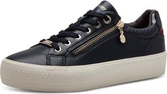 s.Oliver Baskets Basses pour Femme 5-23600-42 Plate-Forme, Bleu Marine, 39 EU