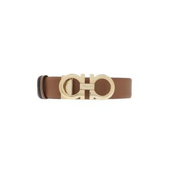 Ferragamo Lederg&uuml;rtel mit Logo - - Accessories - Damen - Braun - 95 CM