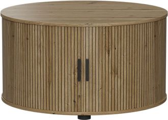 Vicco Table basse Selva, Ch&ecirc;ne, 80x80cm avec porte coulissante, Vicco