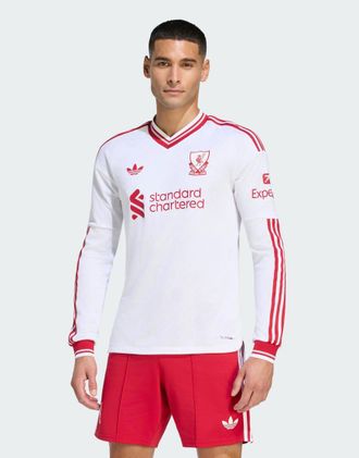 adidas Liverpool fc 26/27 Ausw&auml;rts Authentic-Trikot Langarm in Wei&szlig;