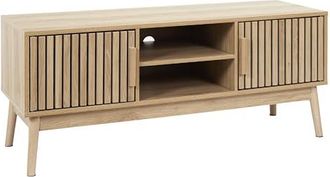 The Home Deco Factory HD0088, Niedriges TV-Gerät, Modell Klaus, Natural Crush Collection, Zeitgenössische Möbel, Möbel, TV-Gerät, 117 x 48 x 40 cm, Braun
