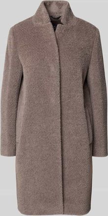 Cinzia Rocca Mantel aus Baumwoll-Alpaka-Mix mit Stehkragen