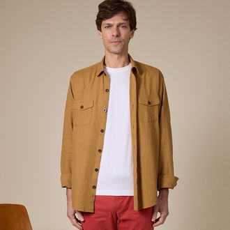 Bexley Corantin - Chemise homme camel fonc&eacute;