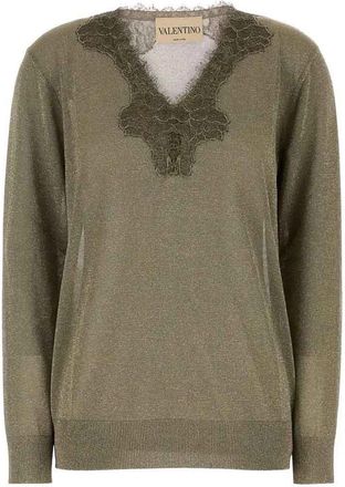 Valentino Garavani Pull &Agrave; Col V - Marron