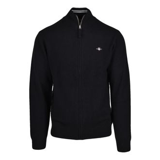 GANT Strickjacke mit Rei&szlig;verschluss - - Knitwear - Herren - Schwarzk - M