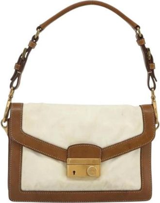 Prada Sac bandouli&egrave;re vintage doccasion - Femme - Pre-owned - Beige - Taille: ONE Size