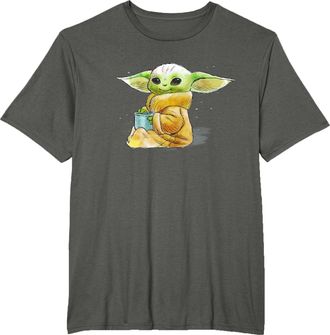 Star Wars The Mandalorian The Child Drink Soup Illustration T-Shirt