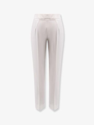 Max Mara Womens Trousers Pegno Viscose Blend White Polyamide Elastane