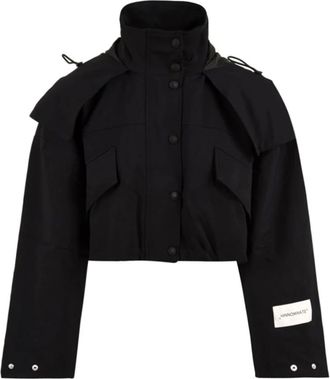 Hinnominate Hinnominate, Femme, Vestes, Noir, Taille: 38 FR Veste Technique en Coton avec Fermeture &Eacute;clair Int&eacute;grale