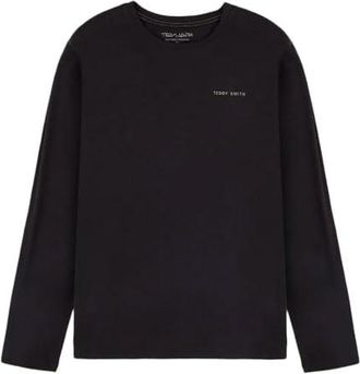 Teddy Smith Tee-Shirt Homme The Tee 2 ML Noir