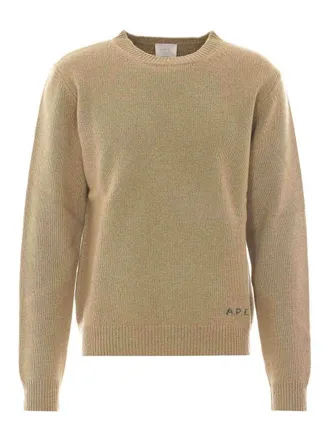 A.P.C. A. P.C. Pull Col Rond - Beige