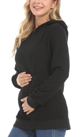 Feoya Damen Stilloberteil Winter Langarm Umstandskleid Mode Schwanger Umstandspullover Dick Nursing Umstandstop Soild Umstandsmode Stillshirts Stillen Mit K