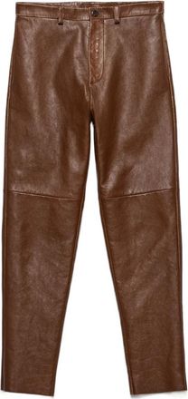 Prada pantalon en cuir - Marron
