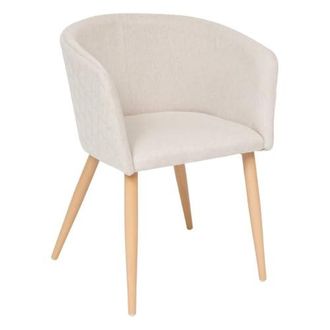 Atmosphera Atmosphera - Fauteuil à dîner Marlo hêtre Beige