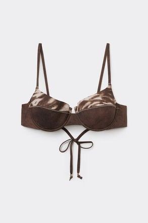 Calzedonia Push-up-bikinioberteil Brown Suede Braun