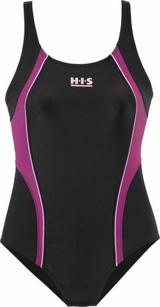 H.I.S Badeanzug Bademode, Schwarz-Violett, 46