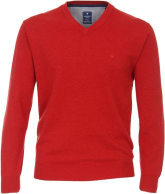 Redmond Herren Pullover mit V-Ausschnitt (600), Gr&ouml;&szlig;e:3XL, Farbe:Rot (512)