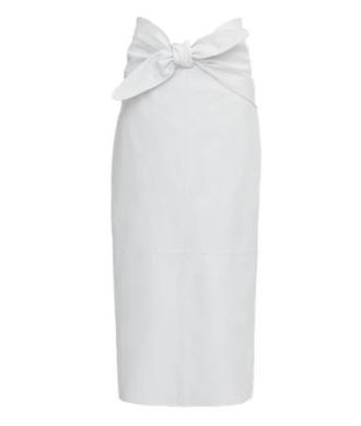 The Attico The Attico White leather Butterfly Midi Skirt Size S