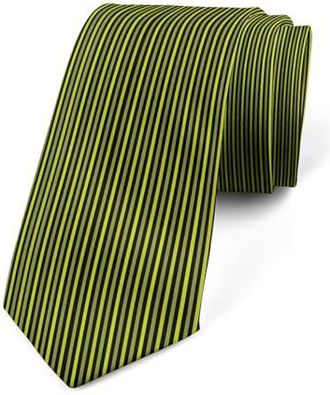 Generic Cravates Homme Noir Vert Jaune Formelle Tie R&eacute;glable Cravate Pour Affaires F&ecirc;te Mariage