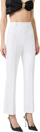 Elisabetta Franchi Femme, Pantalons, Blanc, Taille: 42 FR Slim-fit Pantalons