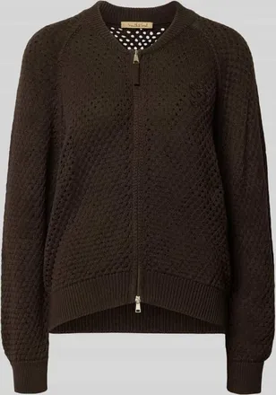 Smith & Soul Oversized Strickjacke mit Lochmuster Modell Bomber