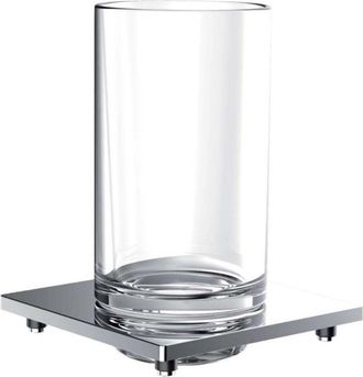 Emco liaison Glashalter f&uuml;r Reling, Kristallglas klar, chrom
