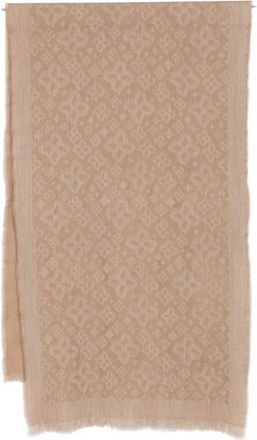 Tagliatore Homme, Accessoires, Brun, Taille: ONE Size Monogram Fringed Scarf