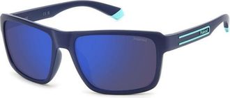 Polaroid Herren PLD 2158/S Sonnenbrille, blau (Matte Blue), 58